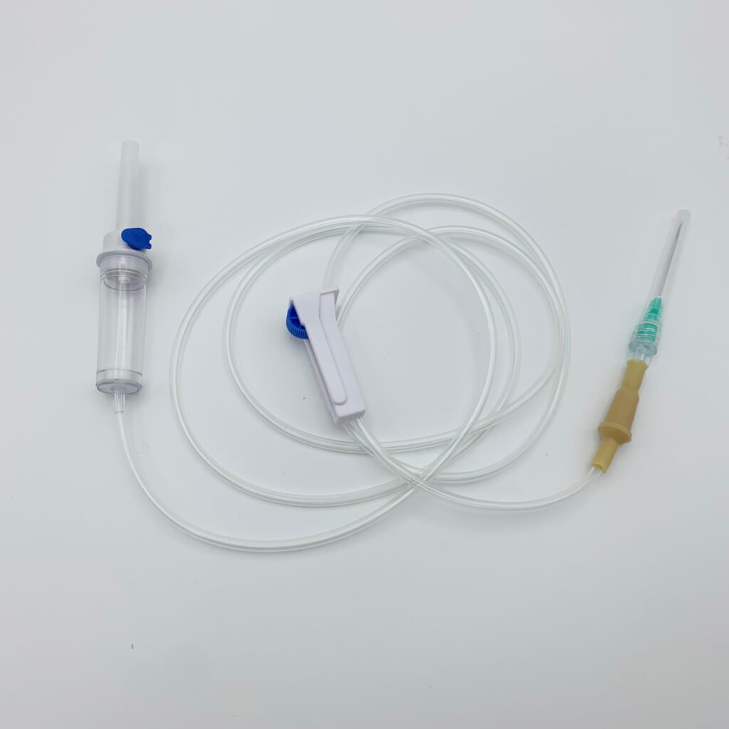 Disposable Infusion Set With Needle | Built-in Air Vent, 15μm Filter ...
